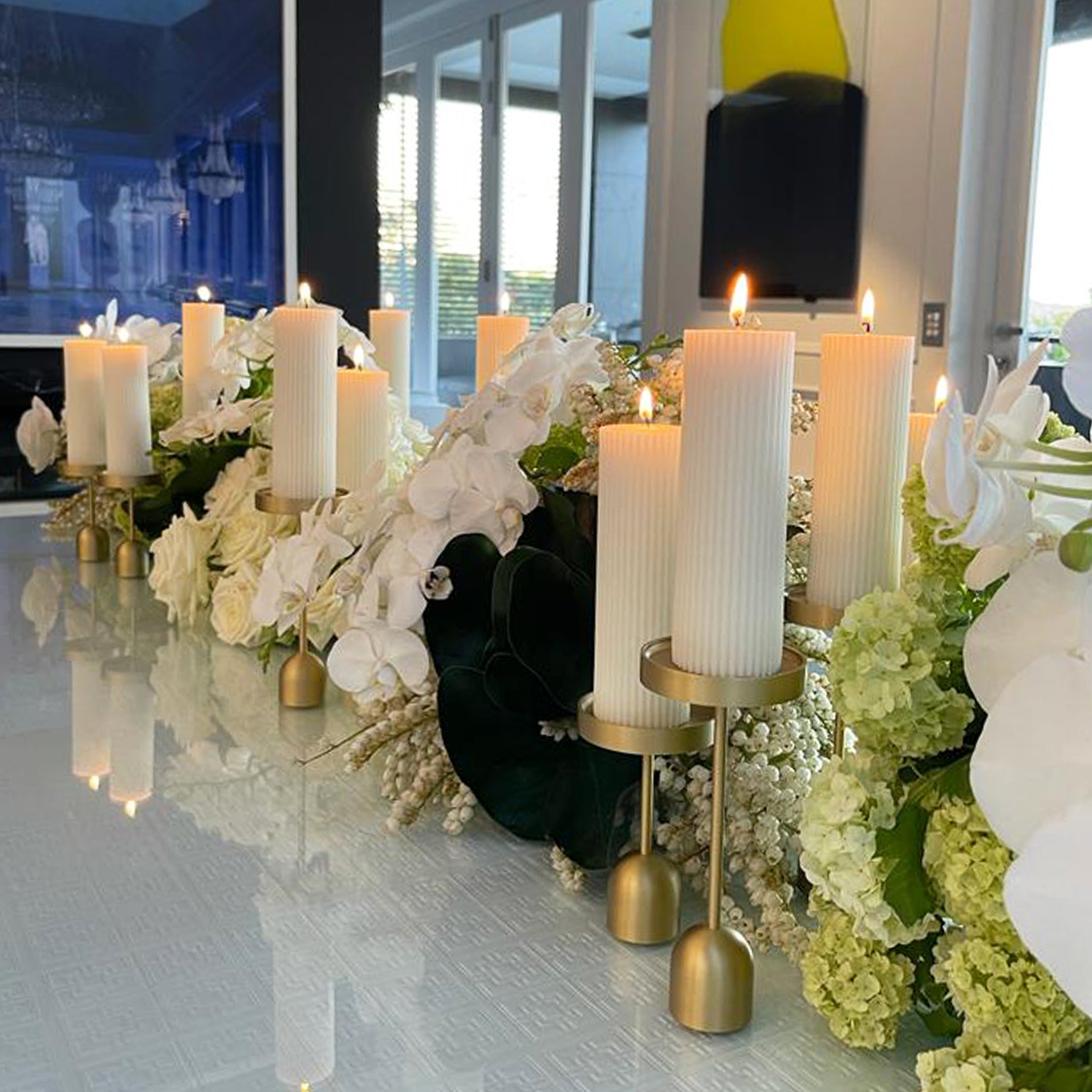 PILLAR WHITE CANDLE – LIT Celebrations